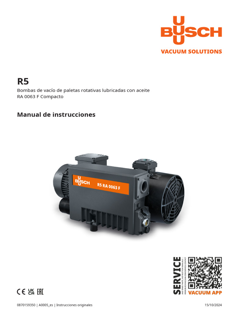 Instruction Manual R5 RA 0063 F Compact - ES - Es | PDF | Motores | Tornillo
