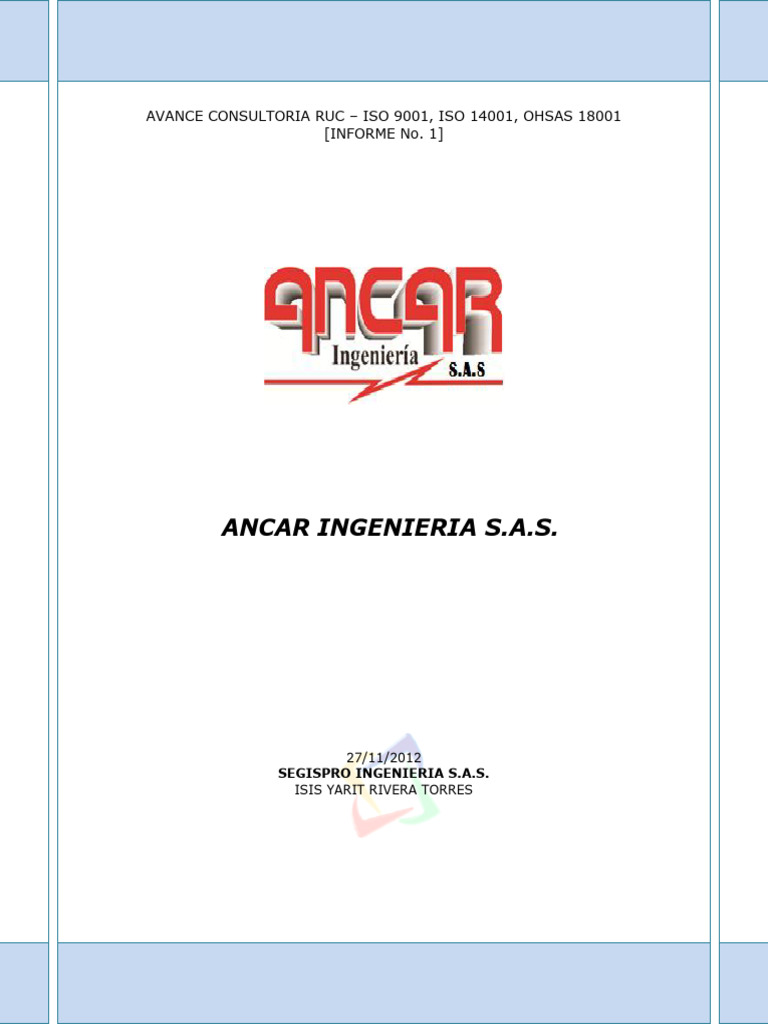 Informe Proyectos Ancar | PDF