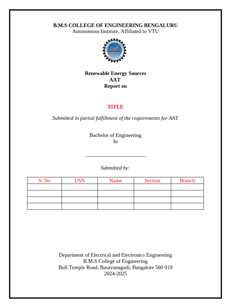 AAT Report Format | PDF