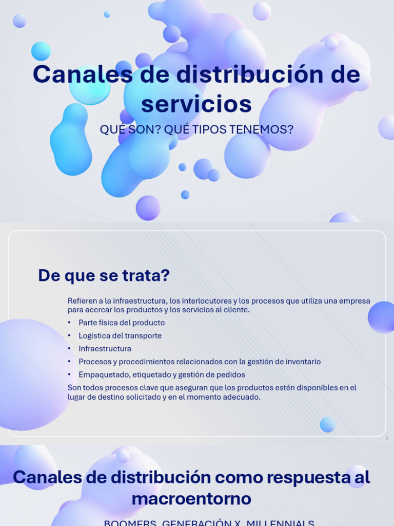 Canales de Distribución de Servicios | PDF | Logística | Business