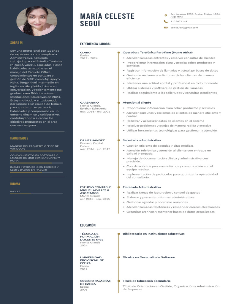Currículum Vitae Seguí Celeste | PDF | Software | Informática