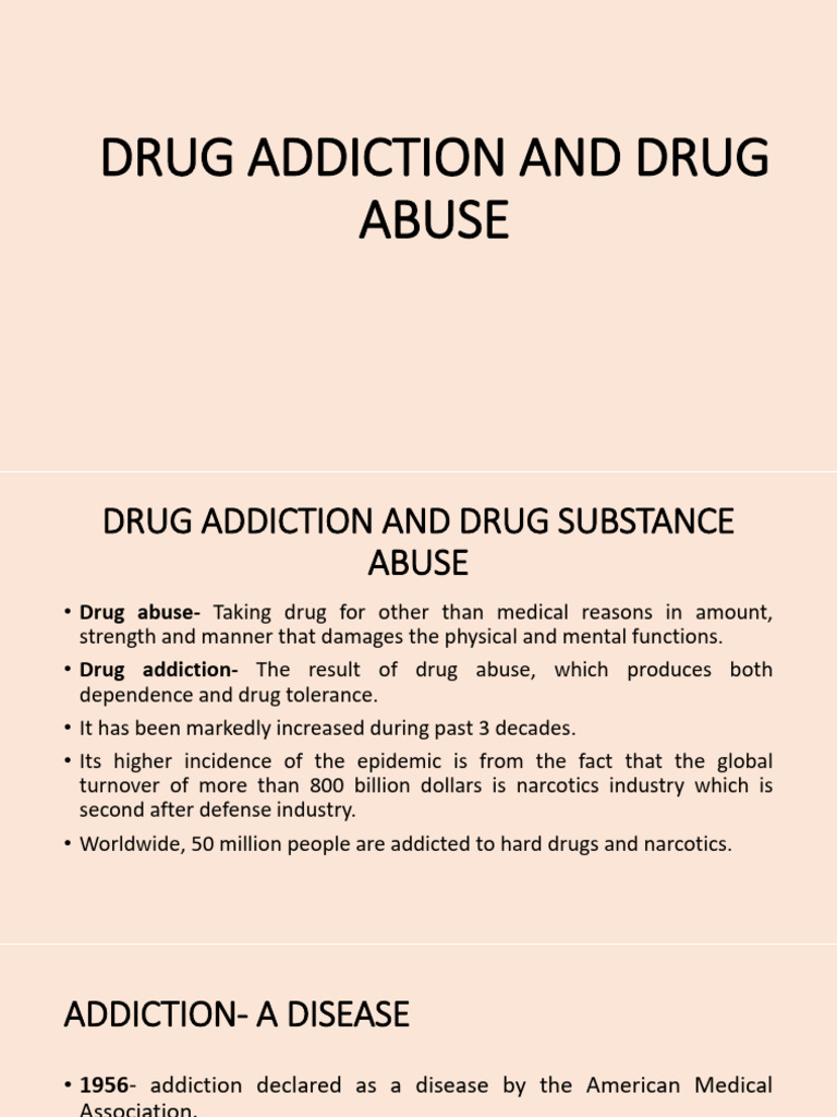 Understanding Drug Addiction and Abuse | PDF | Substance Abuse ...