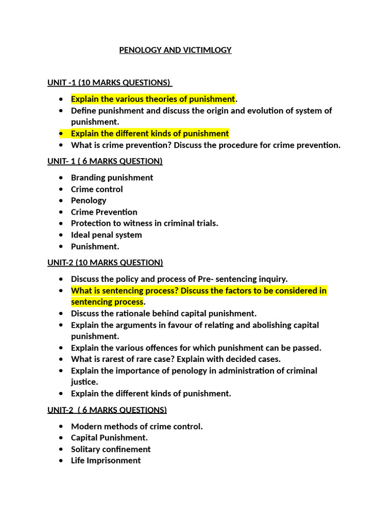 Penology and Victimology Overview | PDF | Punishments | Victimology