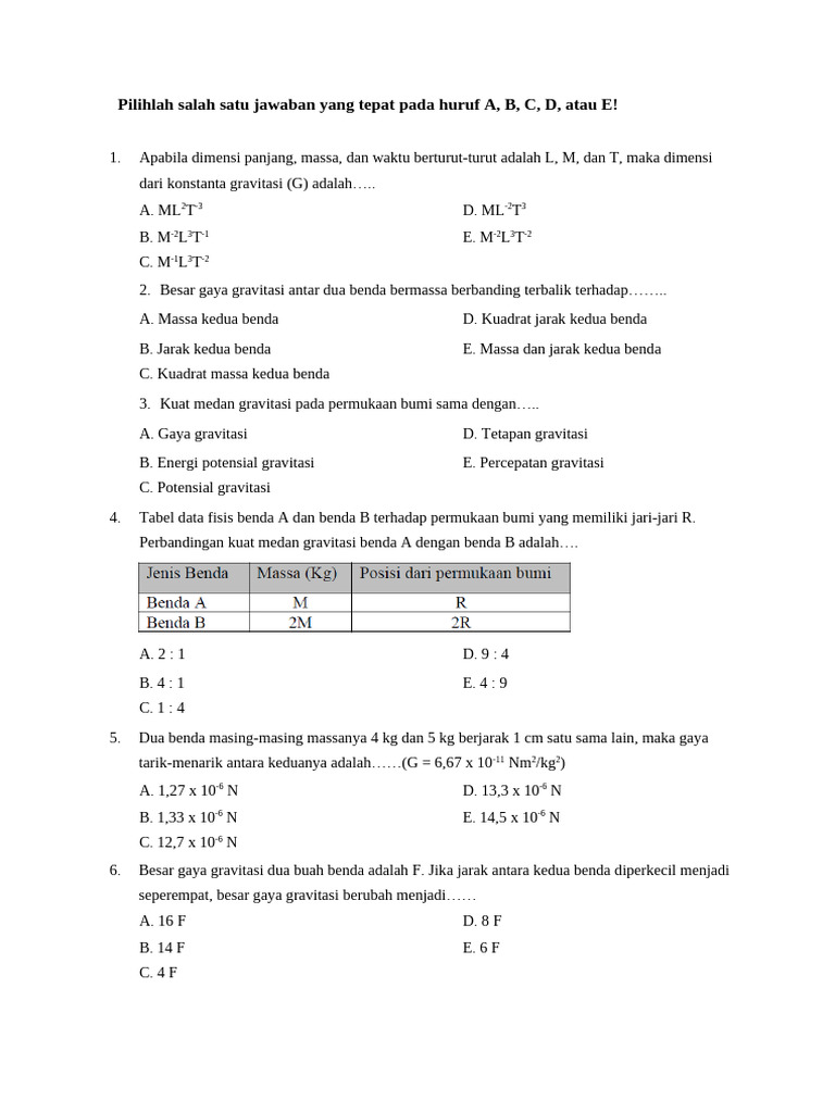 Soal Pts Fisika Fix Kelas X Sem 2 Ta 2022-2023 | PDF