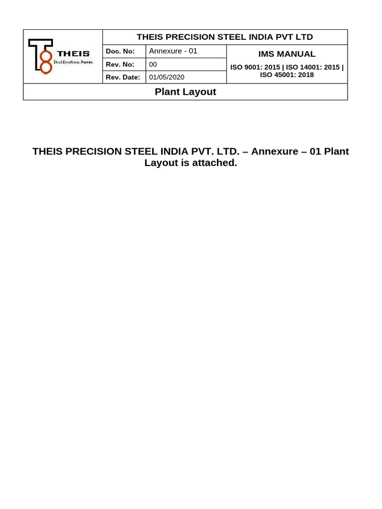 Theis Precision Steel Plant Layout | PDF