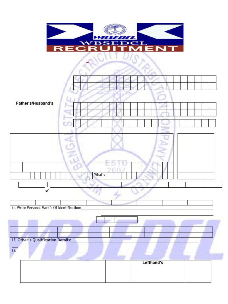 Wbsedcl Application Form 2025 | PDF | South Asia | Languages