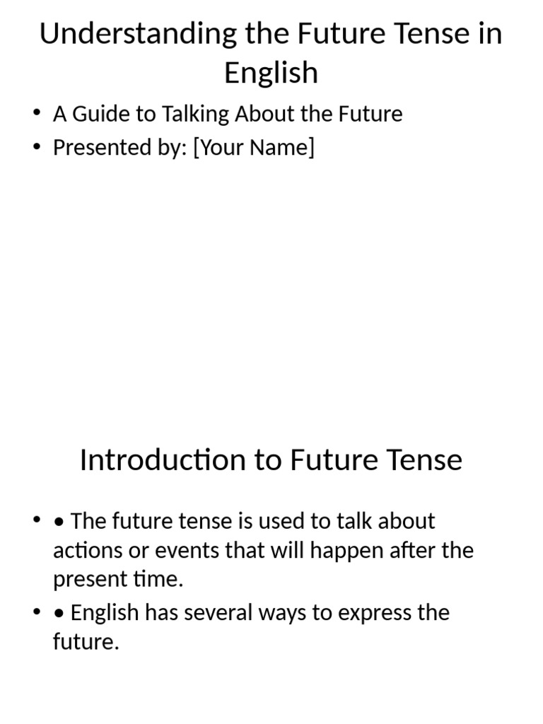 Future Tense English | PDF | Perfect (Grammar) | Language Mechanics