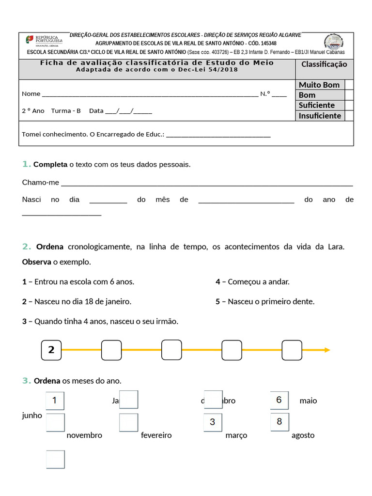 Ficha de Estudo Do Meio - Adap | PDF