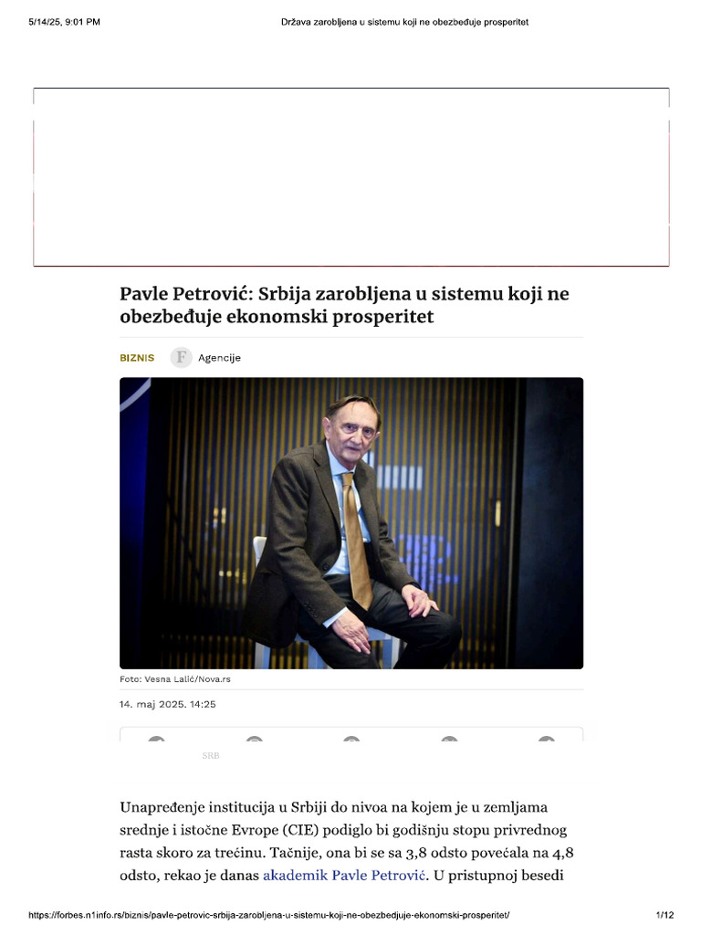 Pavle Petrovic Pristupna Beseda 14 5 2025 | PDF