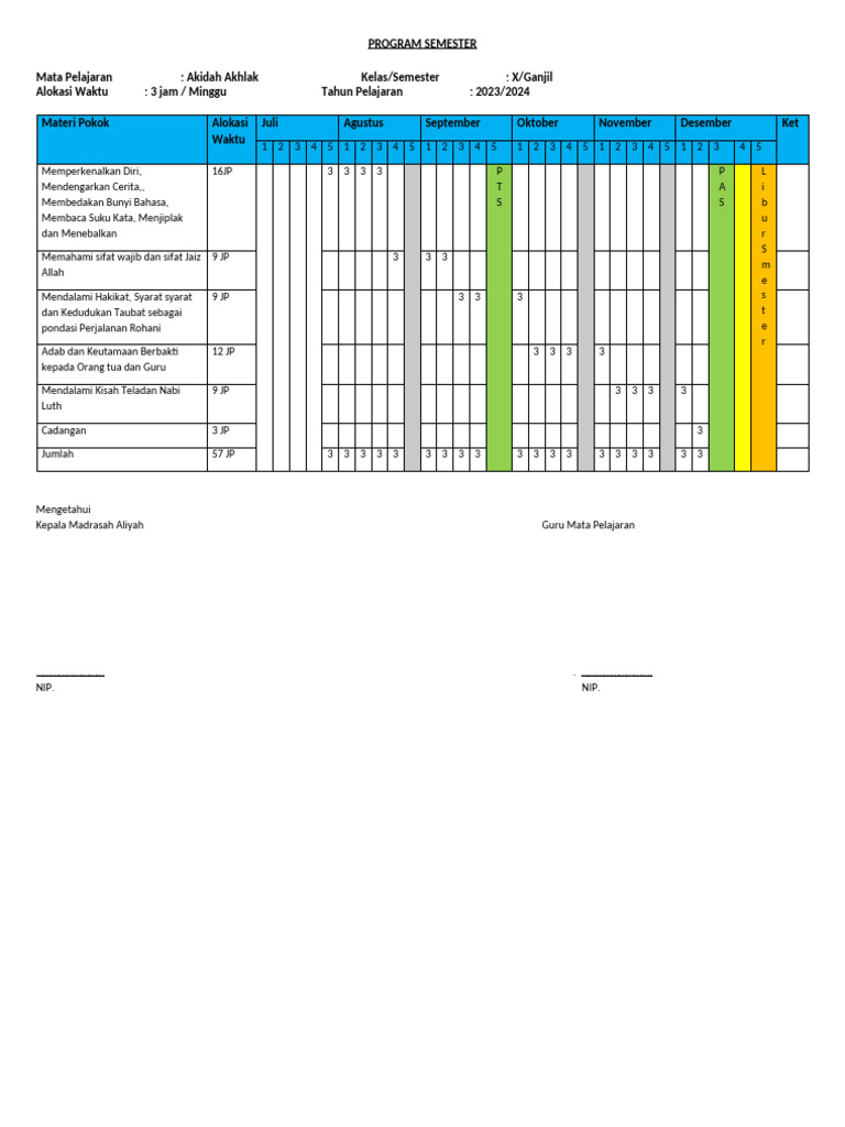 Prosem 2023-2024 | PDF