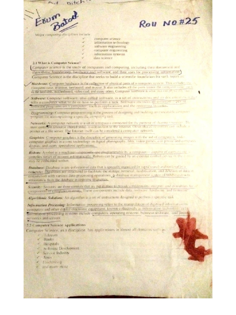 Computer Science Notes Bs Political Science 3rd Semester | PDF