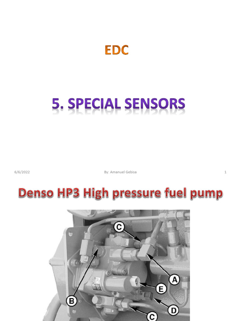 EDC - 5 - Special Sensors-1 | PDF | Turbocharger | Throttle