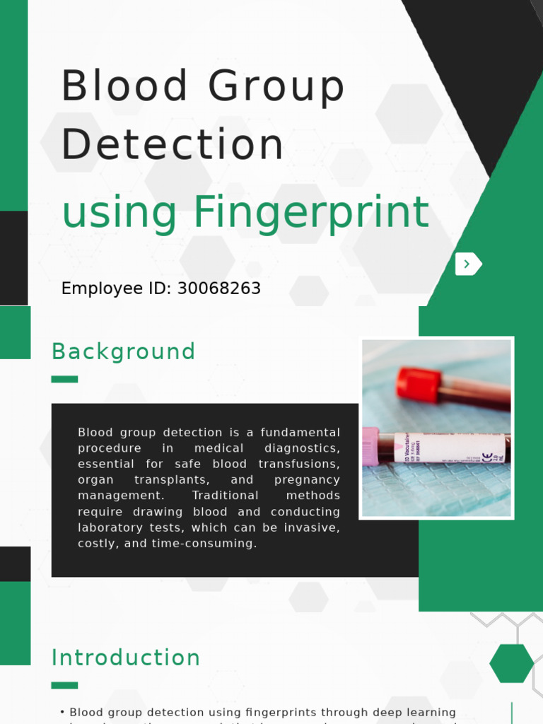 Blood Group Detection Using Fingerprint | PDF | Blood Type | Clinical Medicine