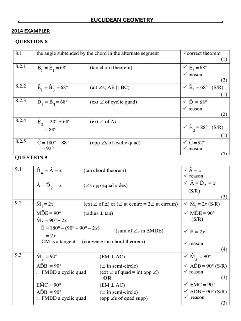 2024 Euc PP Memo | PDF | Angle | Elementary Geometry
