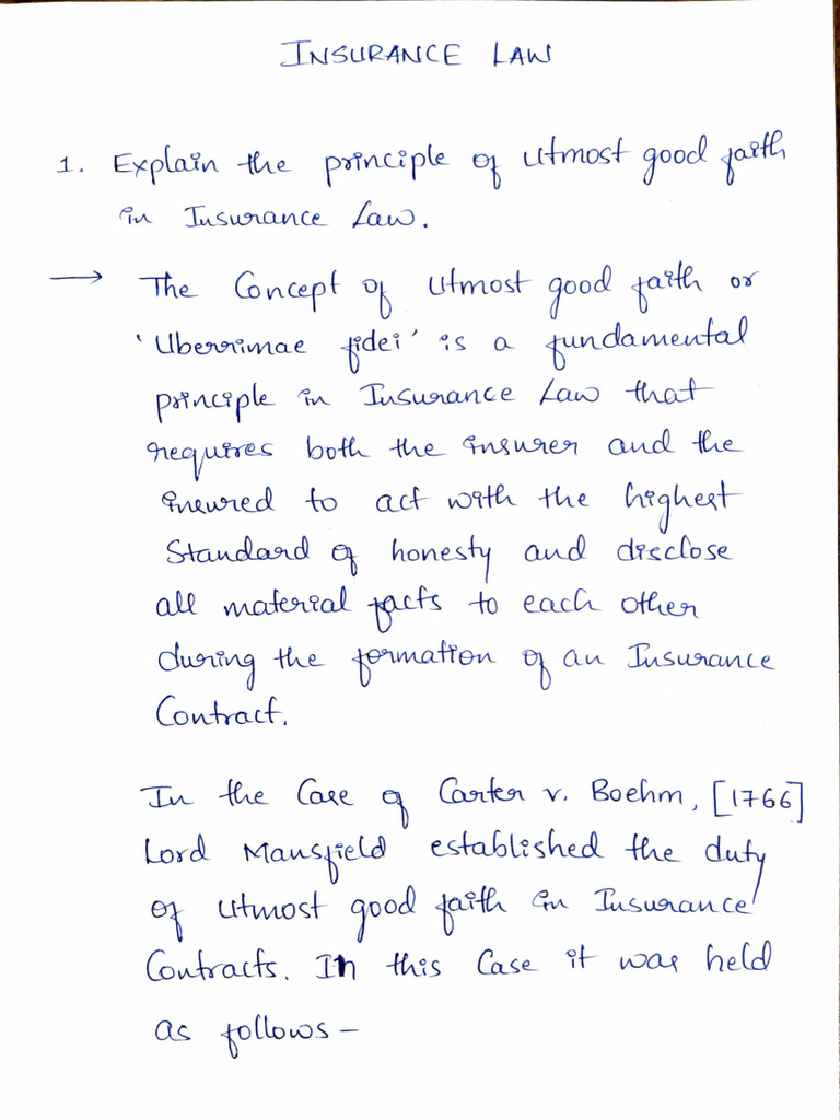 Insurance Law - Unit 2 | PDF