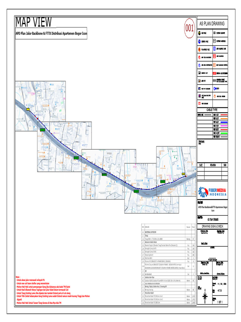 APD Plan Jalur Backbone & FTTX Distribusi Backbone Apartemen Bogor Icon ...