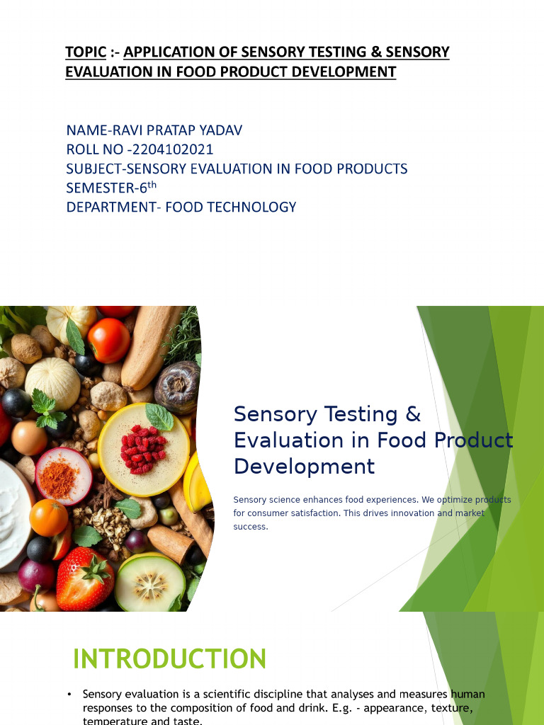 Sensory-Testing-and-Evaluation-in-Food-Product-Development RAVI FINAL 2 ...