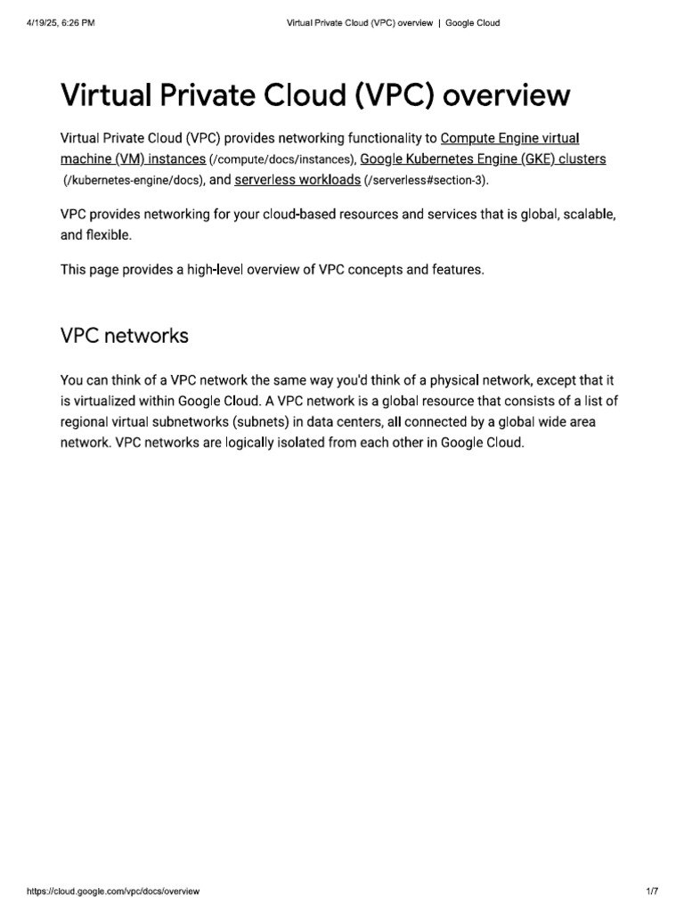 VPC Network | PDF