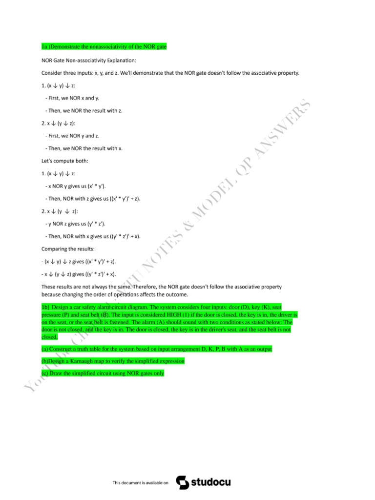 Vtu bcs302 Model Question Paper With Solutions For DD Co | PDF