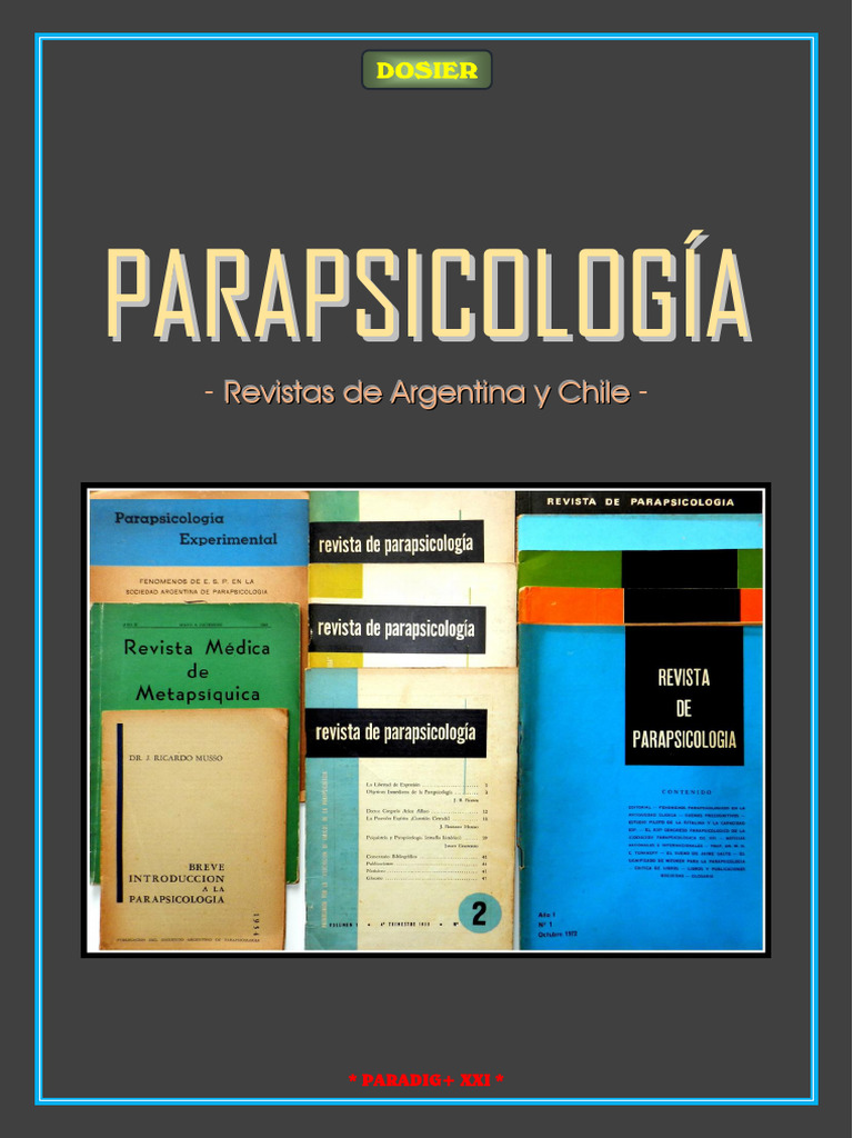 Parapsicología en Chile y Argentina | PDF | Percepción extrasensorial ...