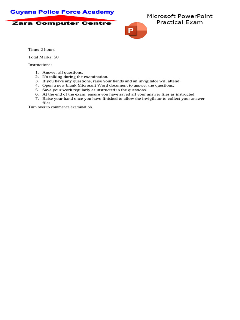 Powerpoint Exam (1)-1 | PDF