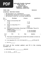 Class 3 Math Exam Paper 2024-25 | PDF