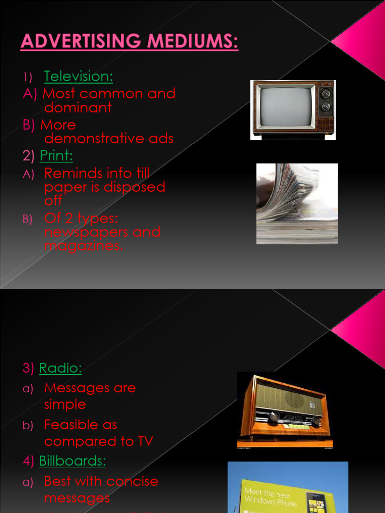 Overview of Advertising Mediums | PDF