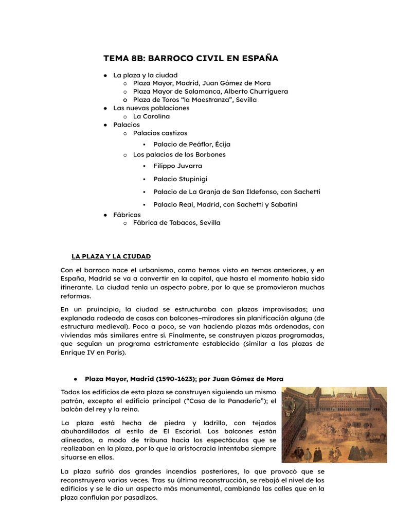 Tema 8b Barroco Civil en Espana (1) (1) 2 6 | PDF | Palacio | Barroco