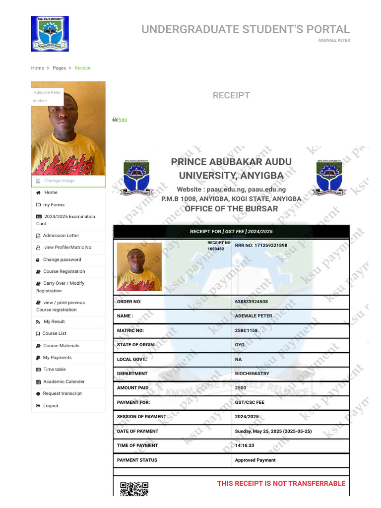 Receipt - Kogi State | PDF