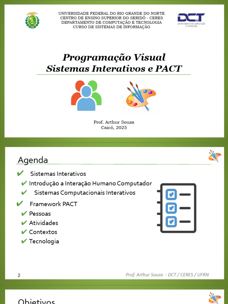 Aula 04 Sistemas Interativos PACTaaaaaaa | PDF | Comunicação | Informação