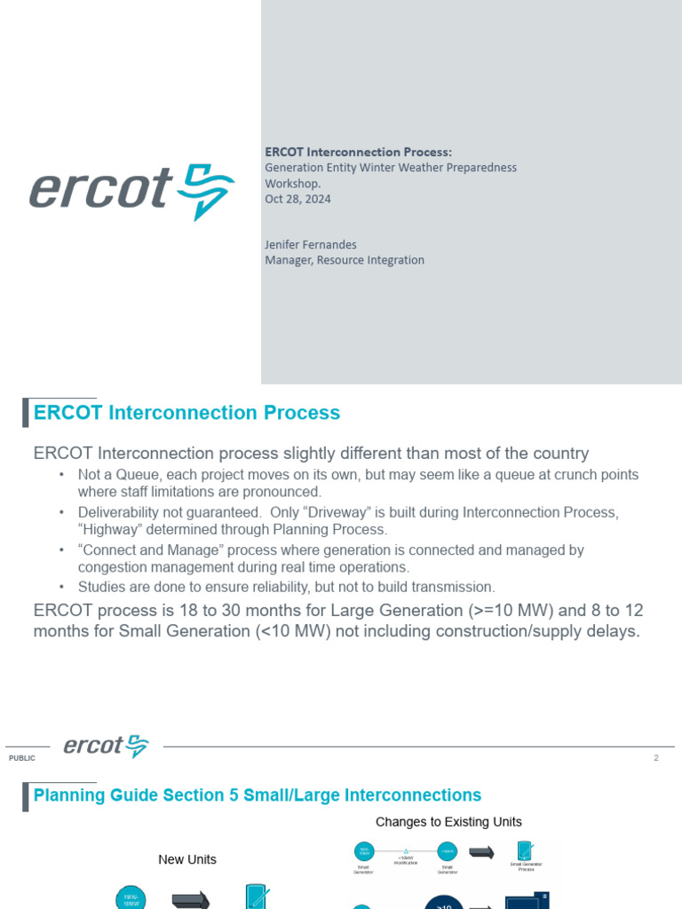 0940 AM ERCOT Interconnection Process Generation Entity Winter Weather Preparedness Fernandes ...