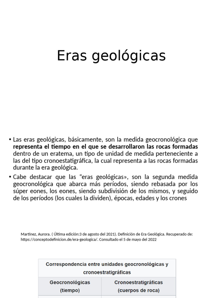 Eras Geologicas | PDF | Escala de tiempo geológico | Ciencias de la Tierra