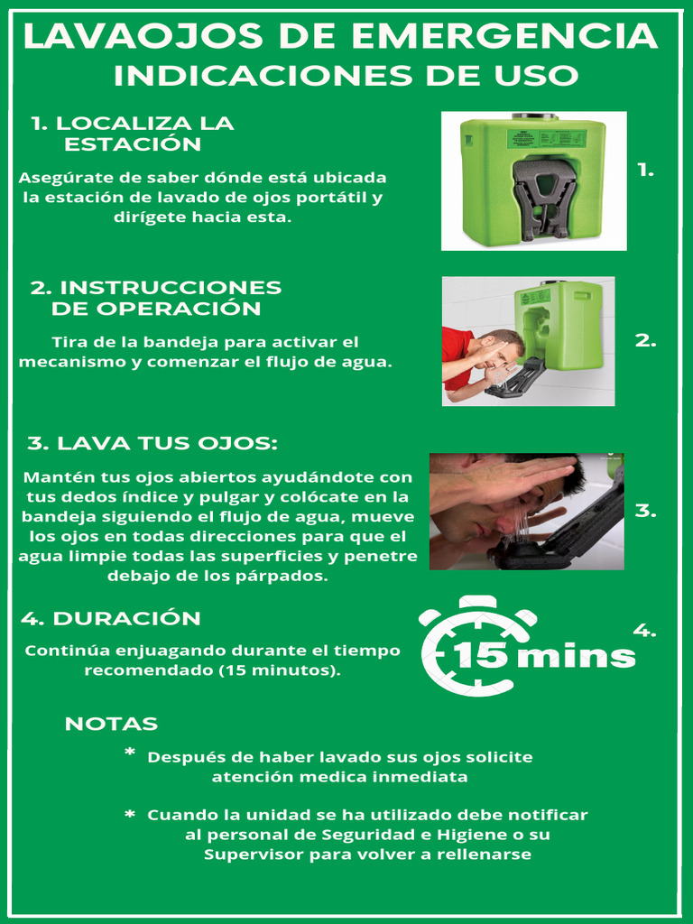 Instrucciones De Uso Lavaojos Pdf