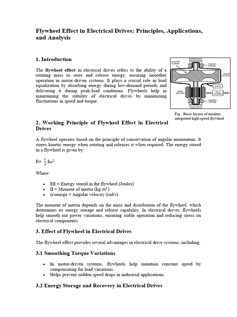 Flywheel Effect in Electrical Drives | PDF | Energy Storage | Torque