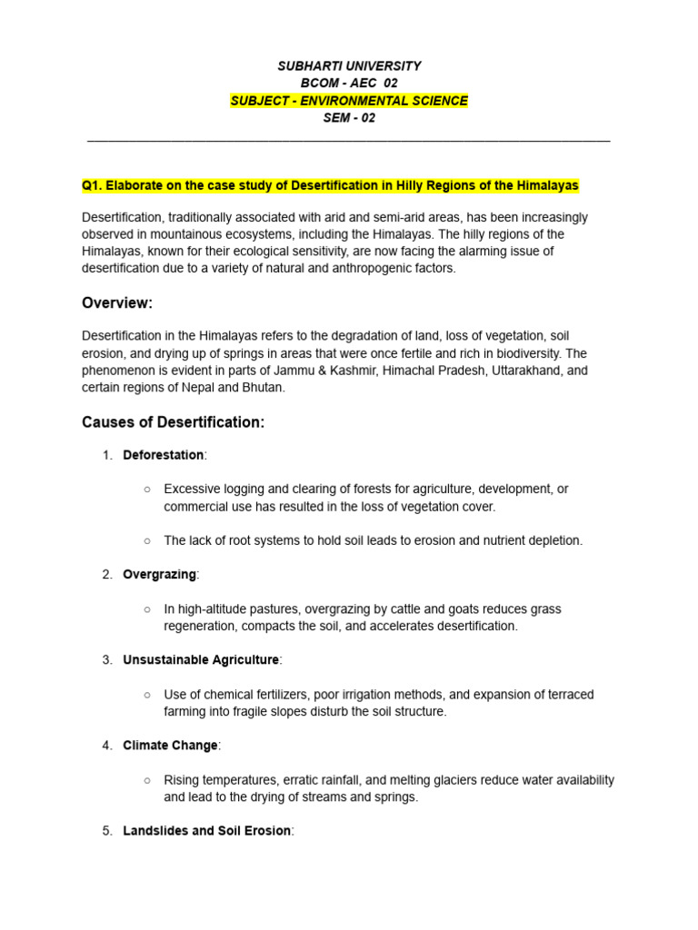 Subject - Environmental Science | PDF | Biomass (Ecology) | Food Web