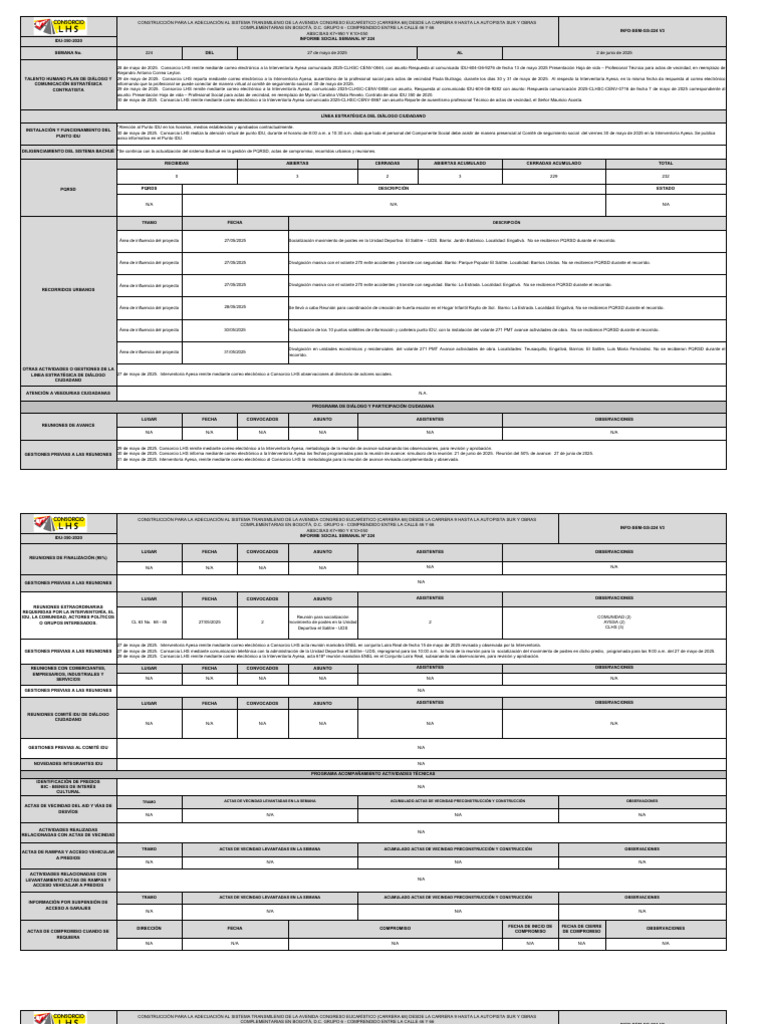 Inf Semanal No. 224 Del 27 de Mayo Al 2 de Junio de 2025 V3 | PDF | Bogotá