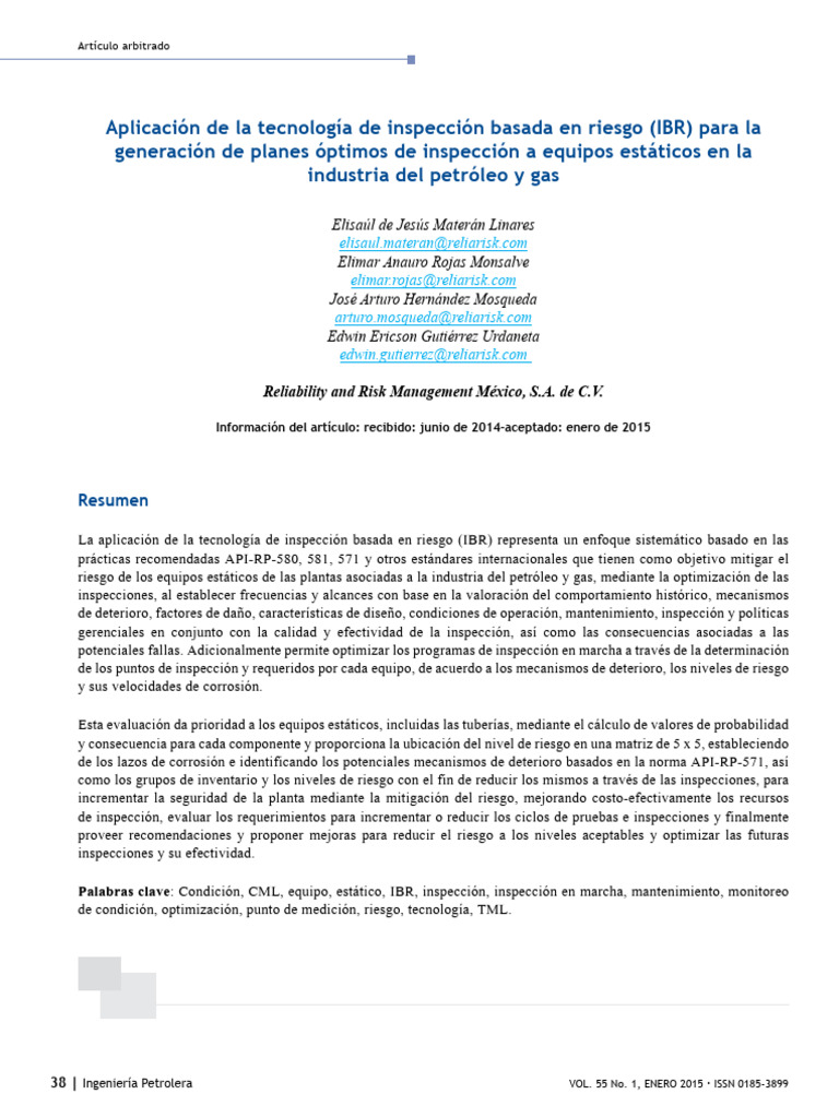 Aplicacion de La Tecnologia Rbi para La Generacion de Planes Optimos de ...