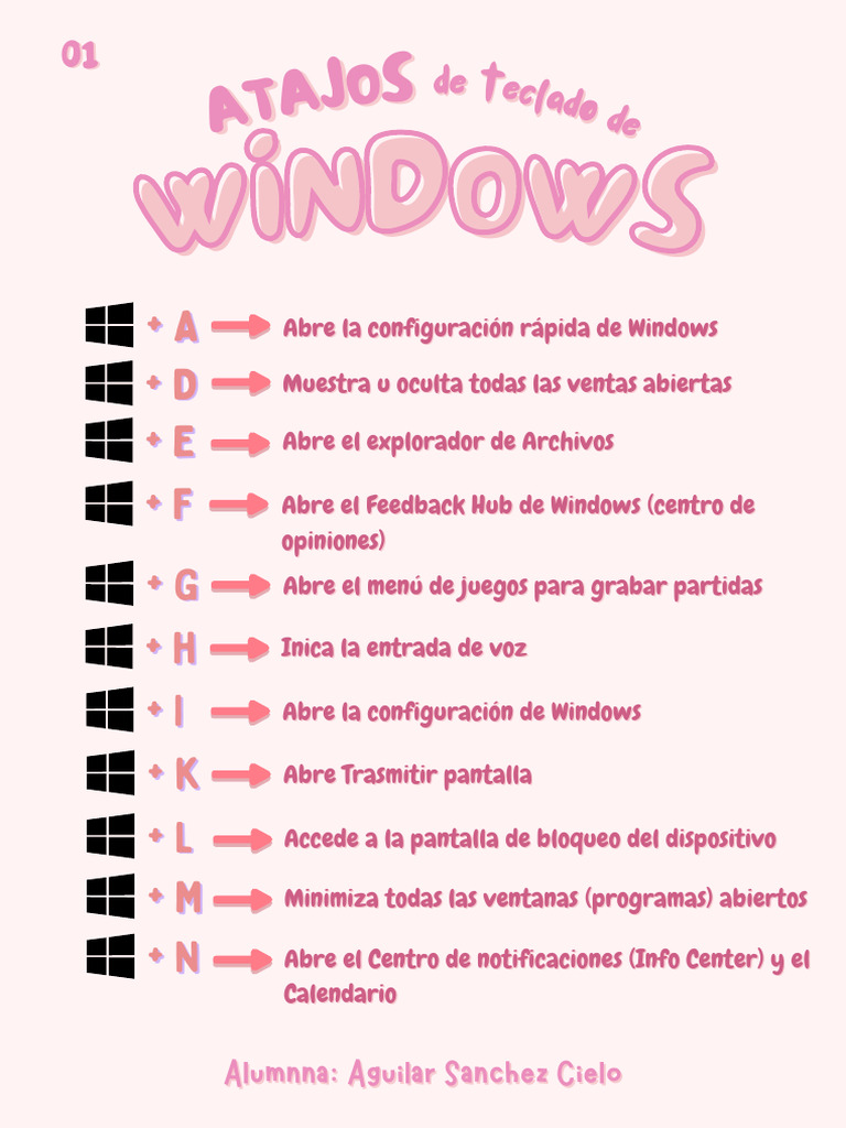 Atajos de Teclado en Windows | PDF | Ventana (informática) | Microsoft ...