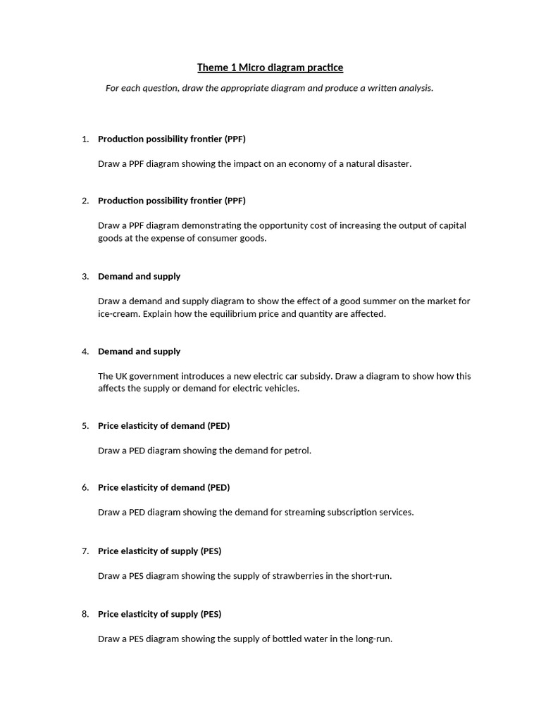 Diagram Scenario Worksheet | PDF | Externality | Demand
