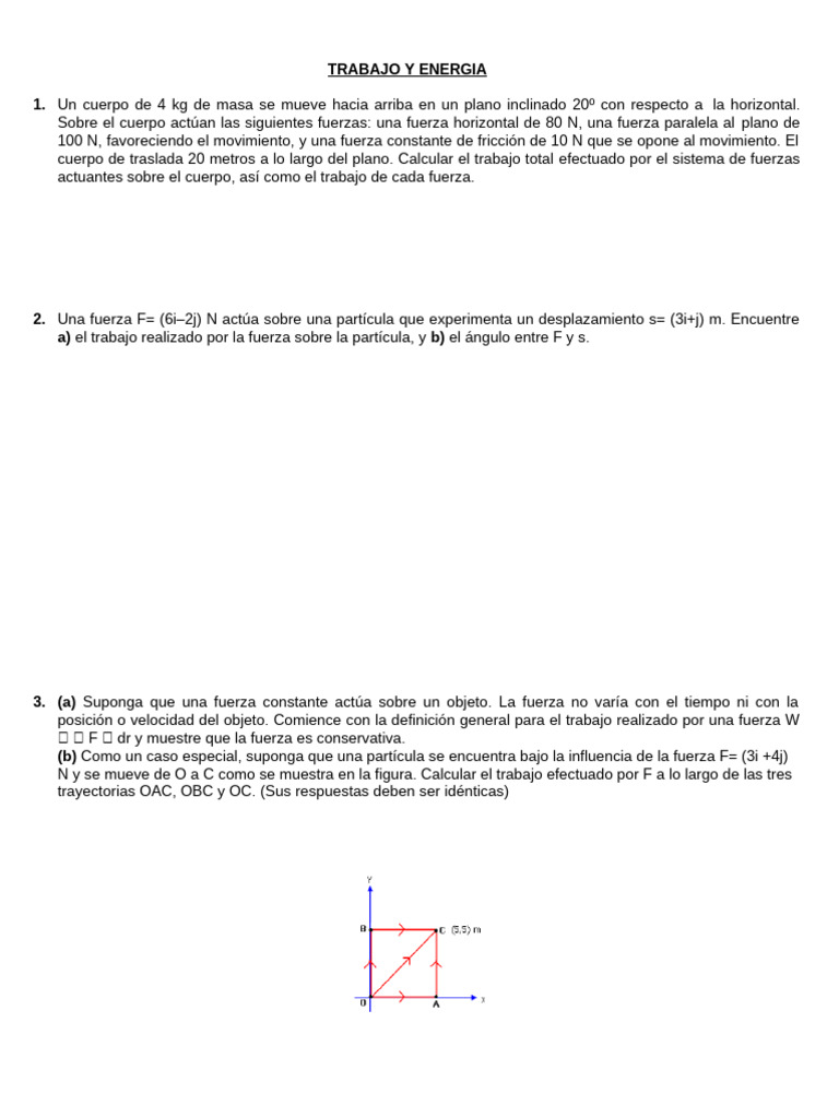 Practica de Trabajo y Energia | PDF | Fricción | Fuerza