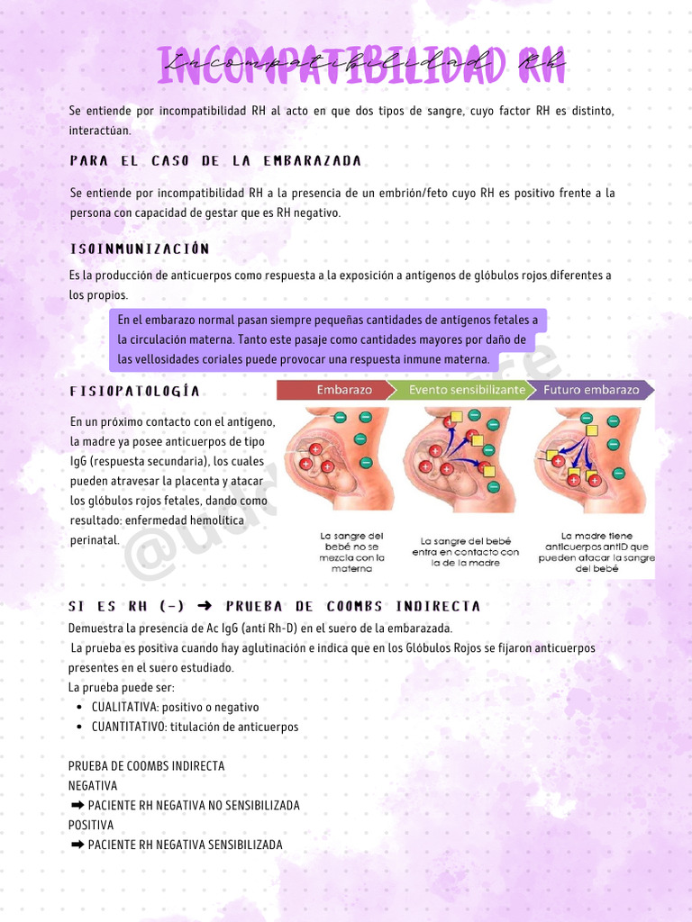 Incompatibilidad RH | PDF | Obstetricia | Medicina