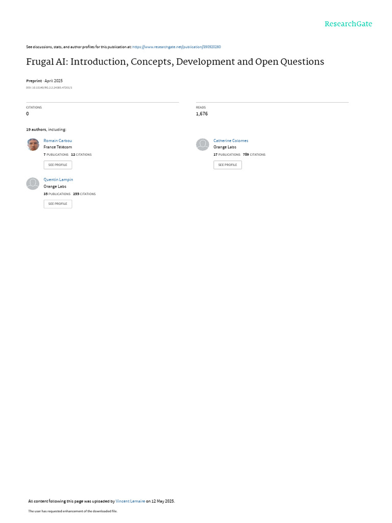 Frugal AI Introduction Concepts Development and Open Questions Camera ...