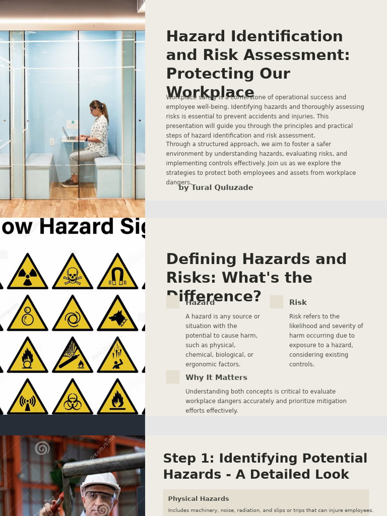 Hazard Identification and Risk Assessment Protecting Our Workplace ...