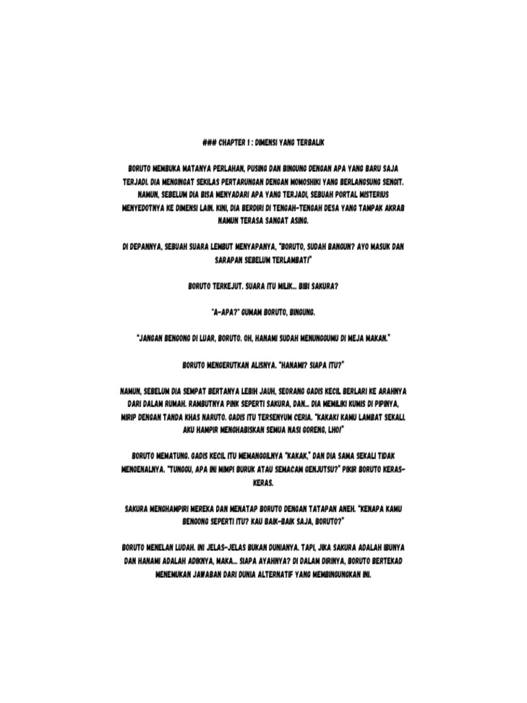 Tentu! Berikut Adalah Skenario Untuk Chapter 1 Dengan Elemen-Elemen ...