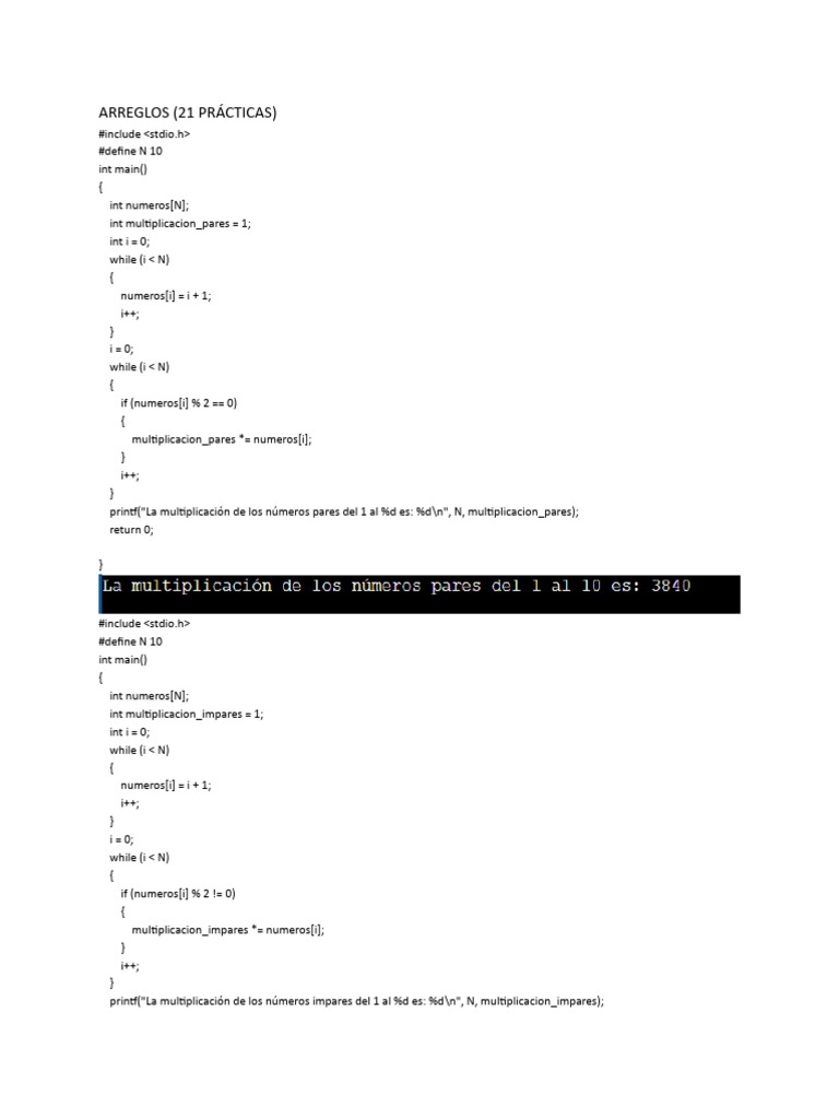 ARREGLOS | PDF | Programación de computadoras
