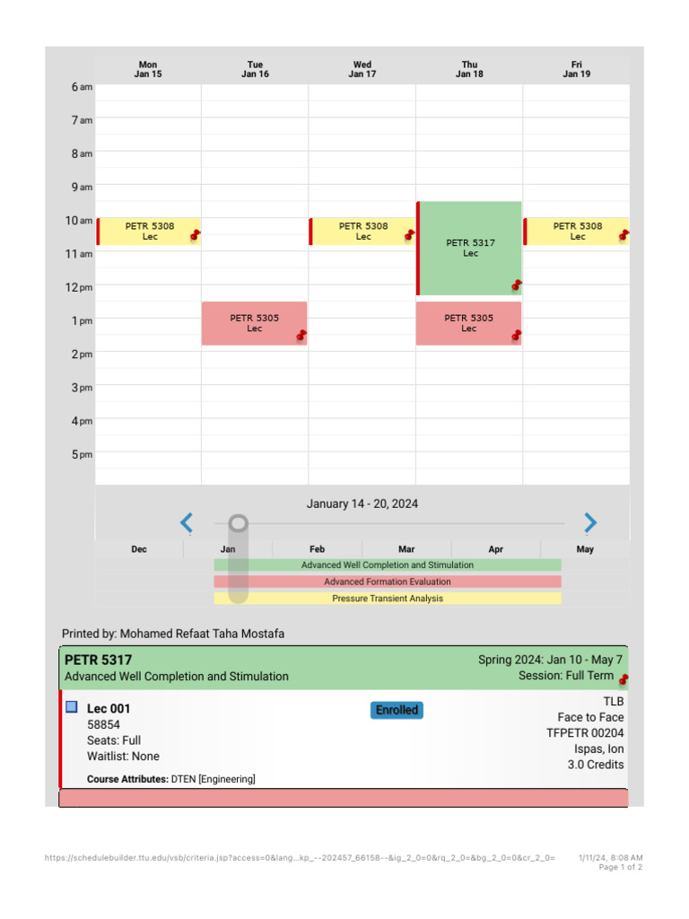 Schedule Spring24 | PDF