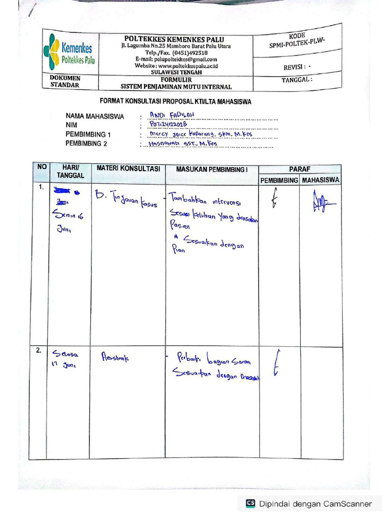 Lembar Konsul Hari in | PDF