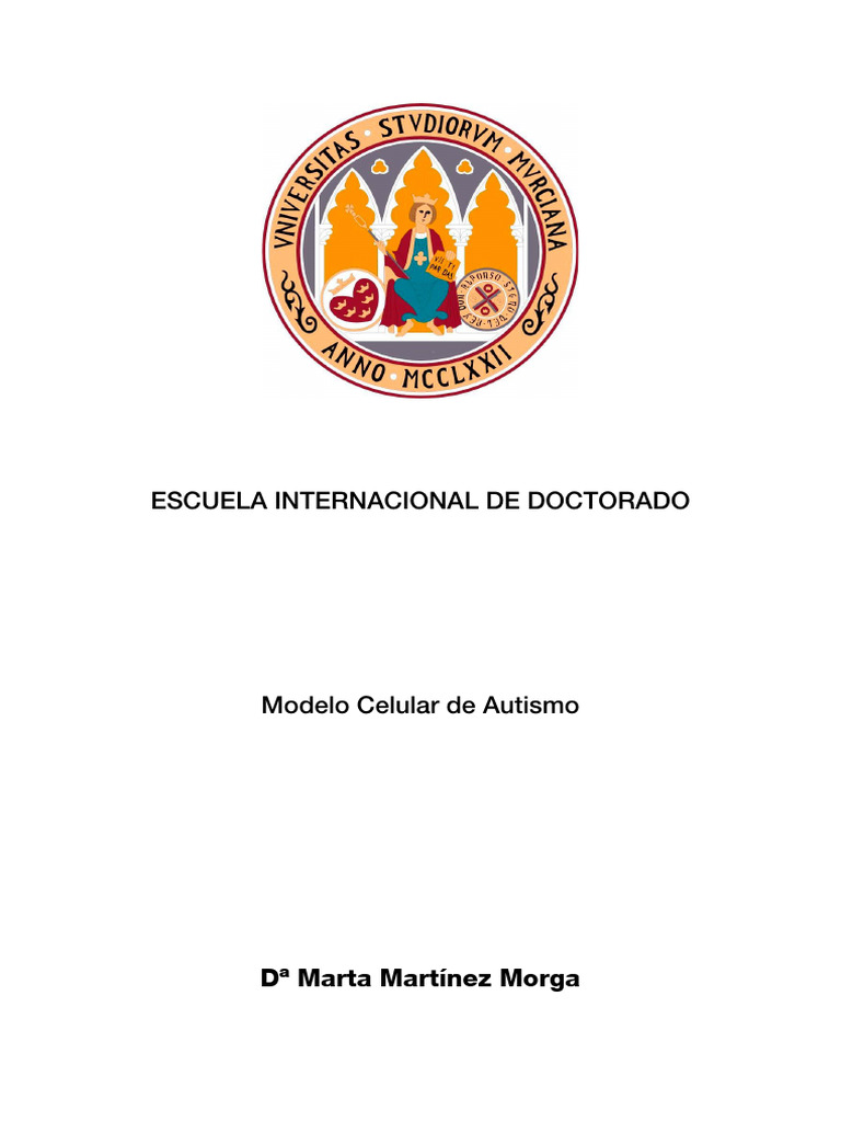 Marta Martínez Morga Tesis Doctoral | PDF | Autismo | Célula madre