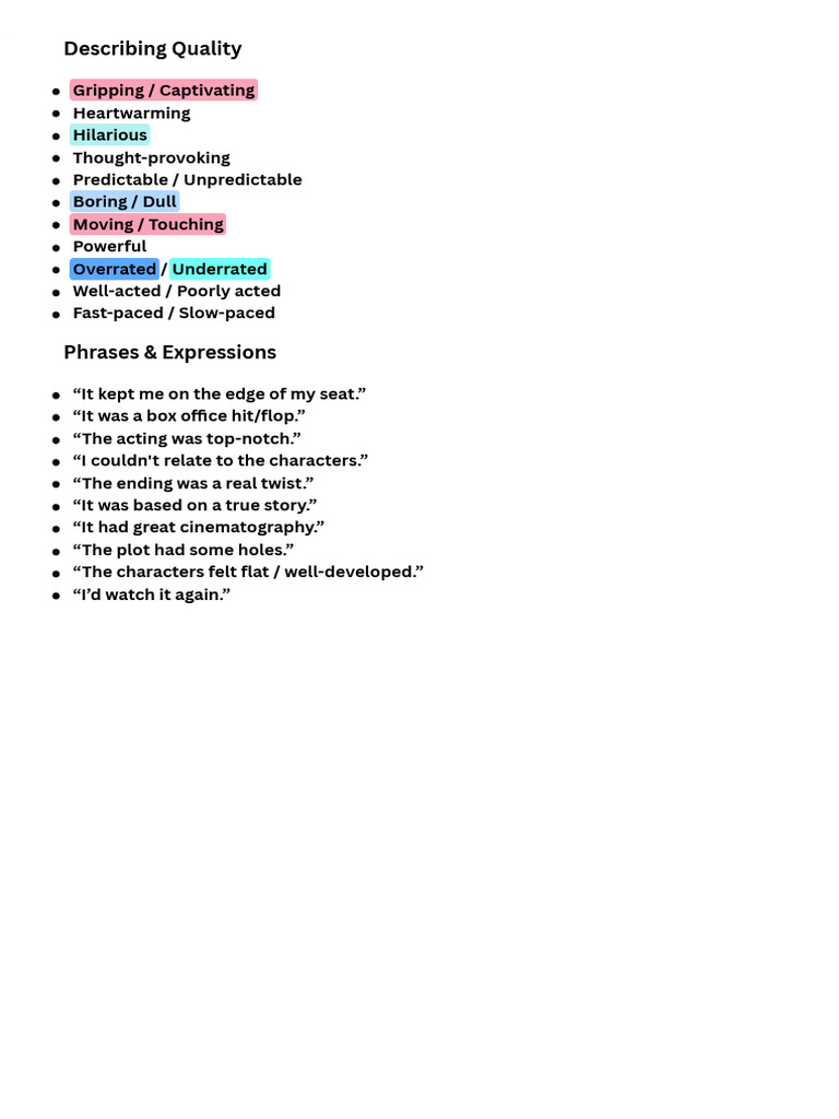 ? Describing Quality | PDF