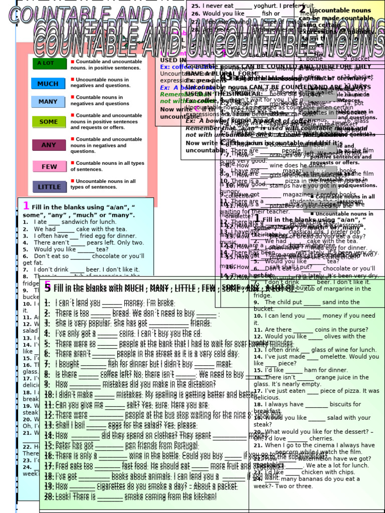 Countables and Cuncountables | PDF | Plural | Noun
